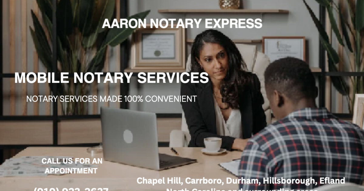 Aaron Notary Express: Mobile Notary